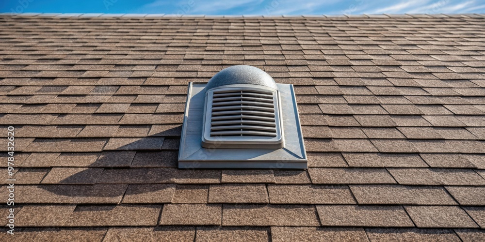 Static vent on shingle roof for attic ventilation , shingle roof ...
