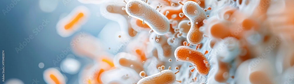 Magnified view of bacteria on a bathroom sink drain, highlighting the ...