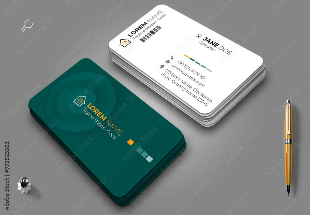 Business Card Layout Stock Template | Adobe Stock