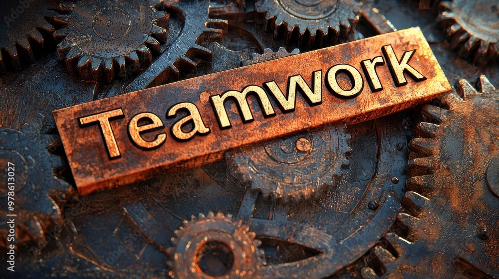 Interlocking Gears Spelling 'Teamwork': A Dynamic Symbol of ...