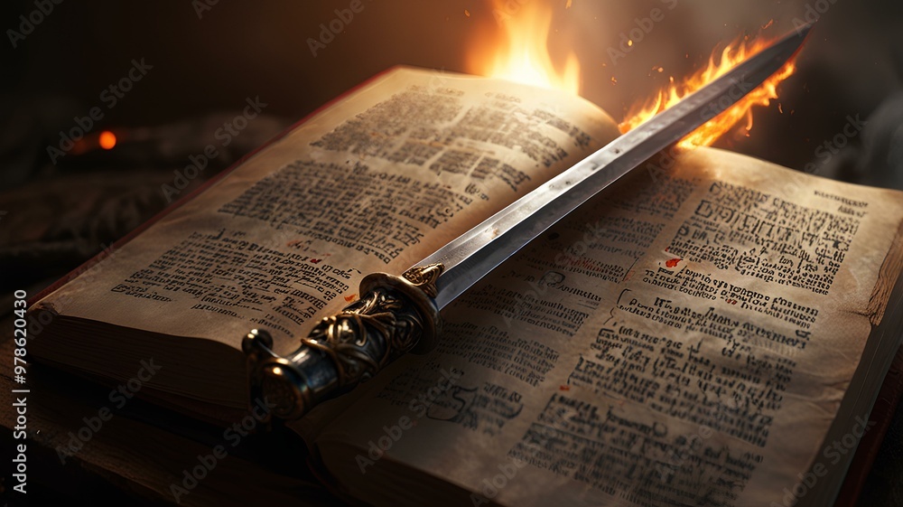 Sword of the spirit. Holy bible. For the word of God is living and ...
