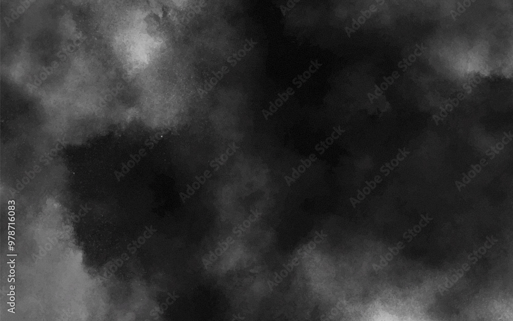 Abstract black and white realistic smoke clouds with shadow overlay ...