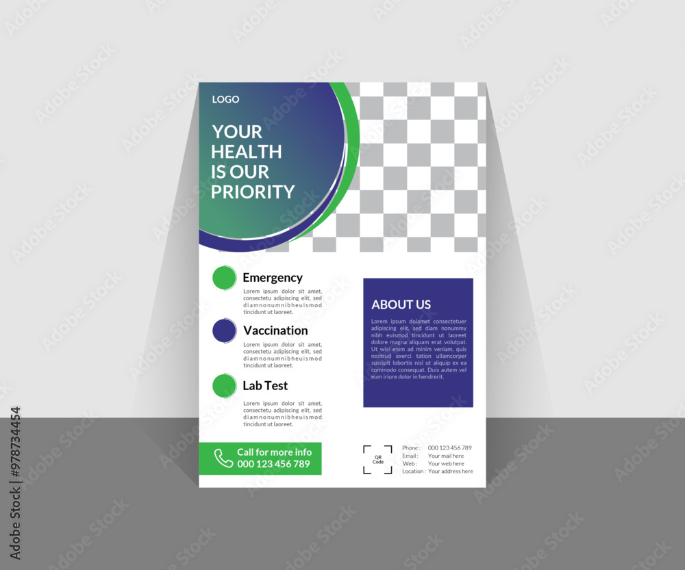 modrenSimple medical poster or flyer pamphlet brochure editable photo ...