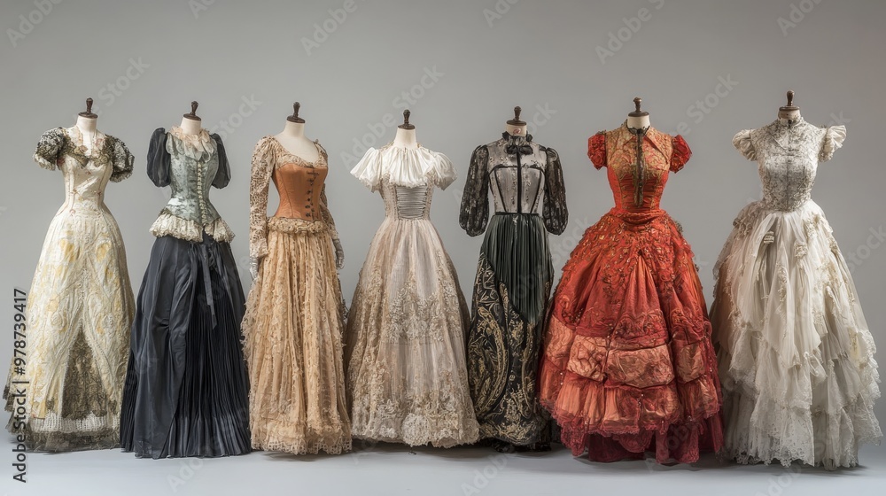 Explore the evolution of fashion through the decades. Stock Photo ...