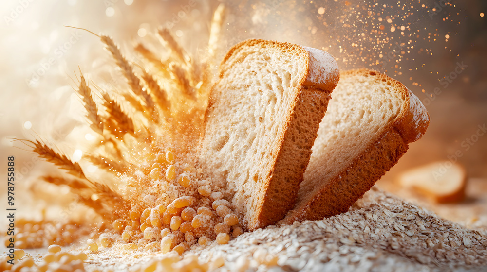Carbohydrate breakdown/ A sequence showing carbohydrates like bread ...