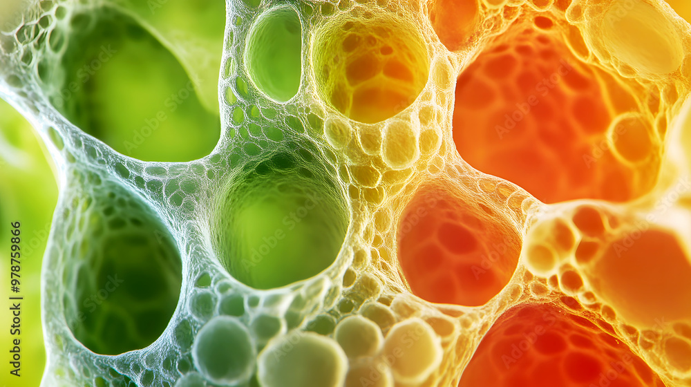 Cellulose structure in plants A close-up of the cellulose polymer ...