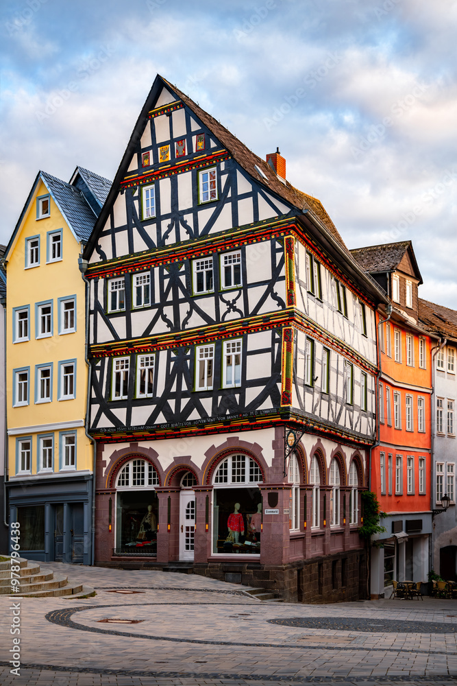 “Zur Alten Münz“ is a half-timbered house in the historic old town of ...
