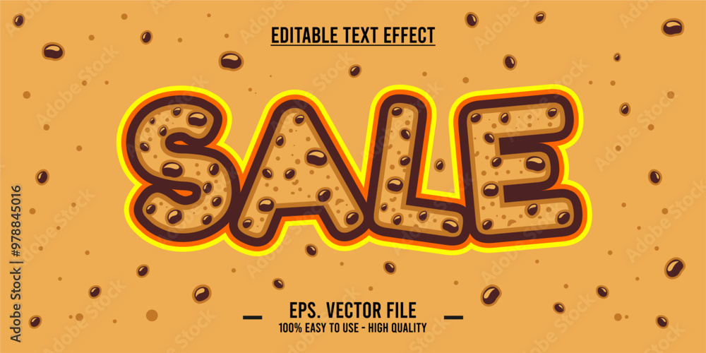 sales text effect template with editable 3d style font effect. eps ...