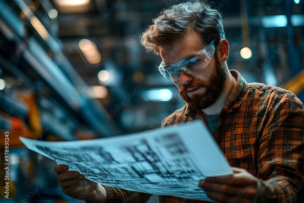 Engineer Reviewing Product Designs and Final Manufacturing Compliance ...