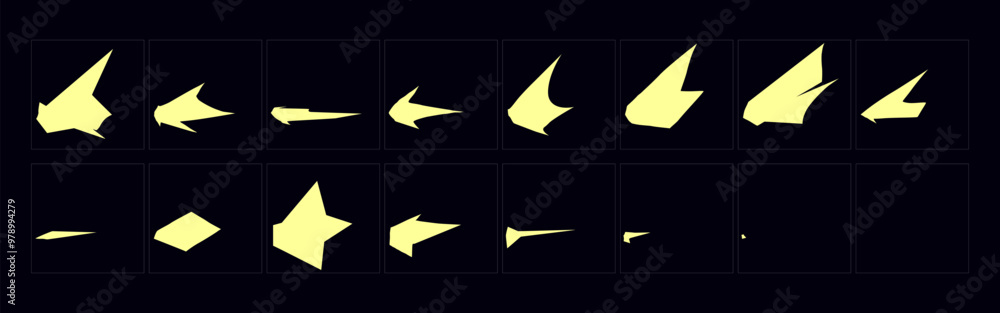 2d animate gun flash FX animation. Cartoon muzzle flash fire animation ...