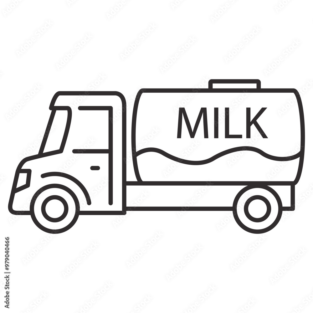 Milk truck. Milk farm delivery. Milk tanker truck.Dairy delivery ...
