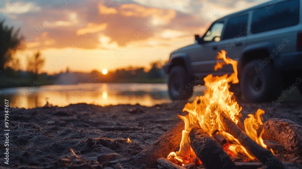 Adventure Camping Friends Embark on a Remote Wilderness Journey, Driven ...