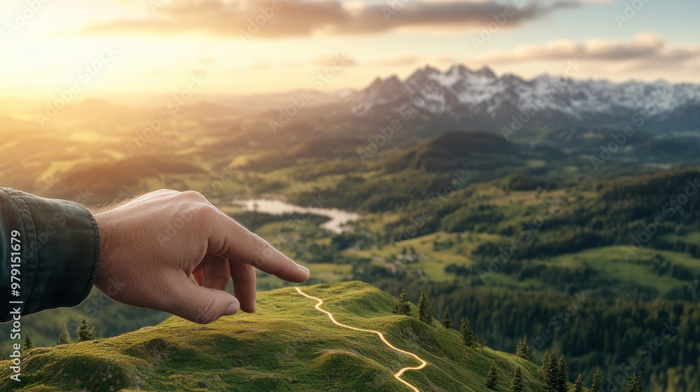 Planning Your Scenic Tour Travelers Mapping Out a Breathtaking Route ...