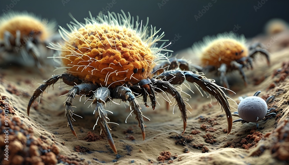 Intricate 3D Visualization Revealing the Hidden Beauty of Dust Mites in ... Intricate 3D Visualization Revealing the Hidden Beauty of Dust Mites in ...