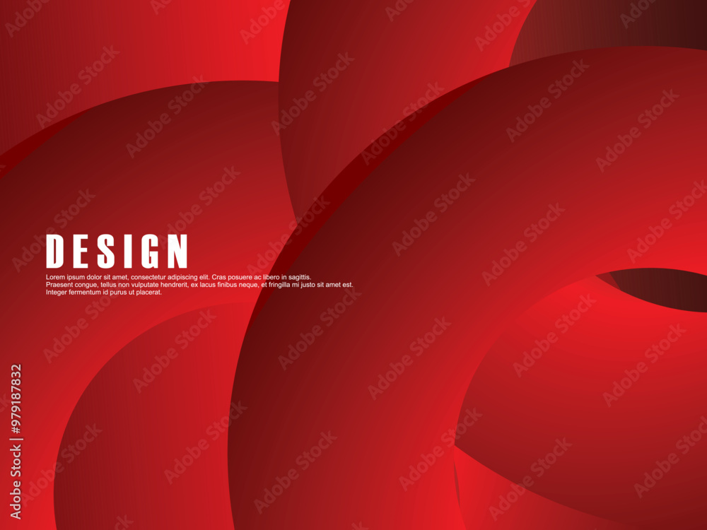 Abstract red gradient poster background vector. Minimalist style cover ...