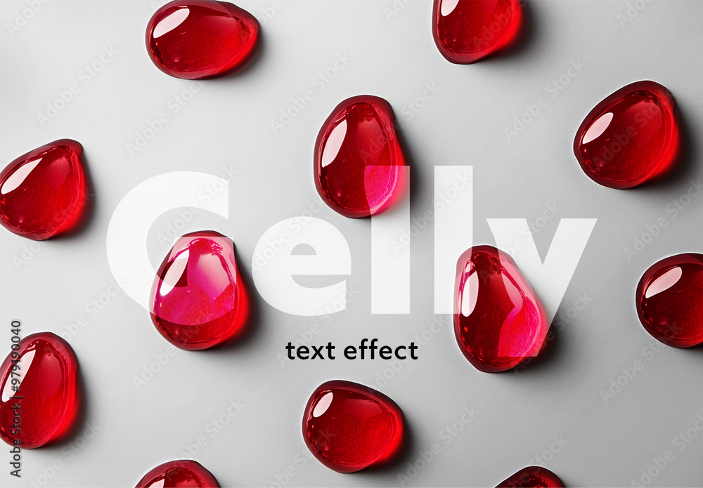 Gelly Text Effect with Ai Elements Stock Template | Adobe Stock