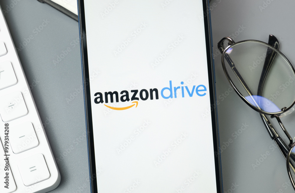 New York, USA - 30 August 2024: Amazon Drive Logo on Phone Screen ...