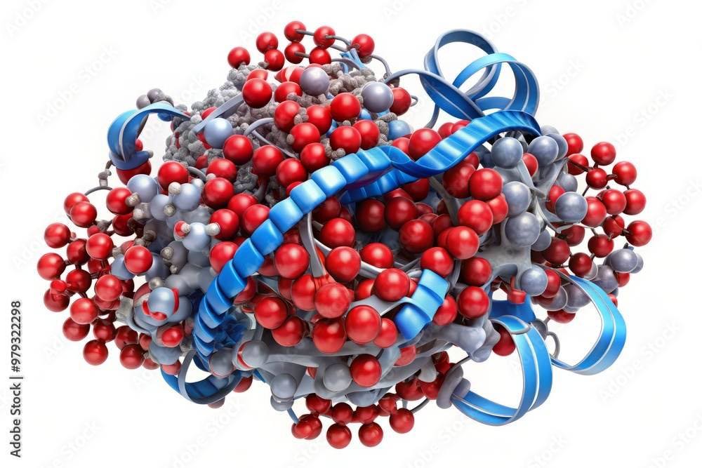 A detailed vector graphic of TIBC, featuring a 3D molecular model of ...