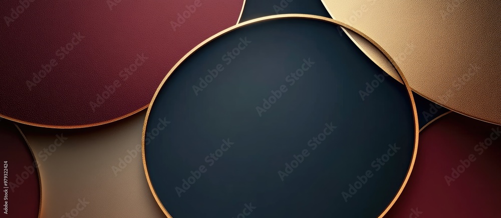 2d design featuring a gold edition of a scalable 3D opaque circle frame ...