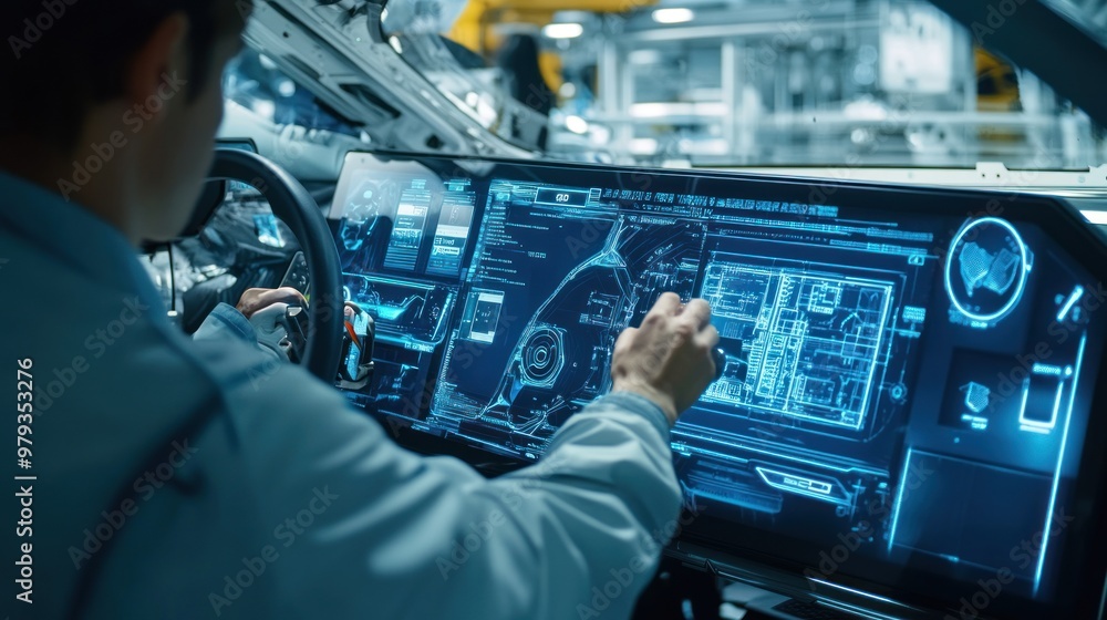 The electric vehicle display and infotainment assembly line showcases ...