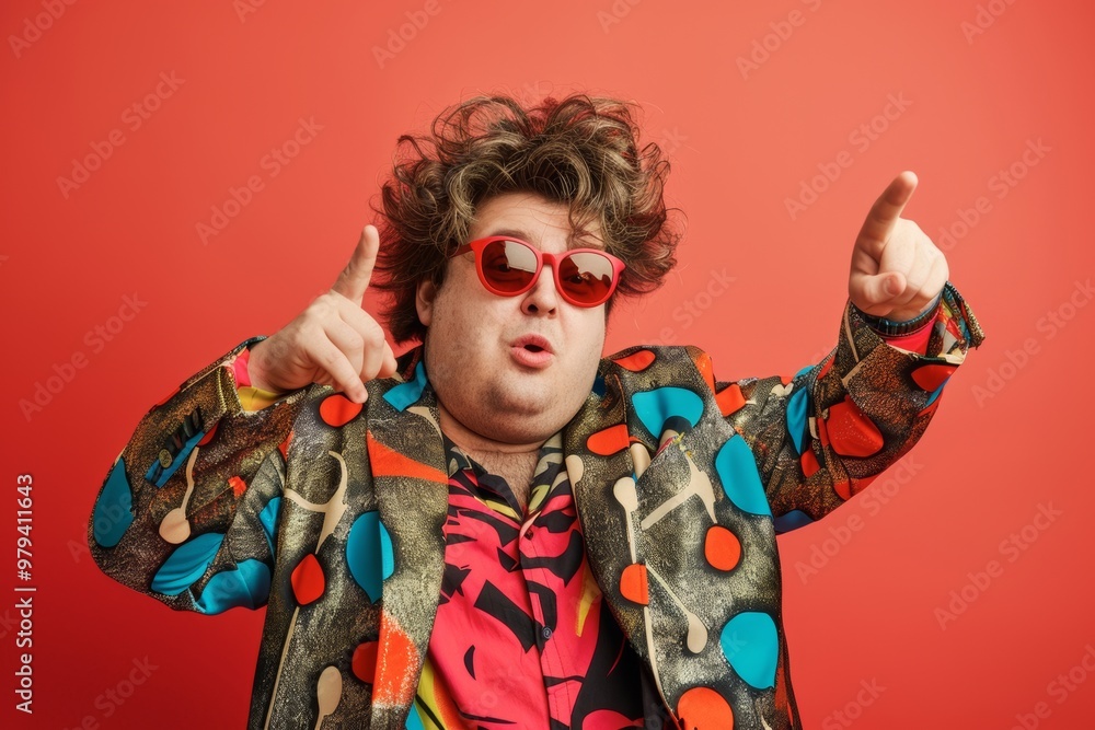 Radical attire and crazy hair he is joyfully unique. Charismatic young ...