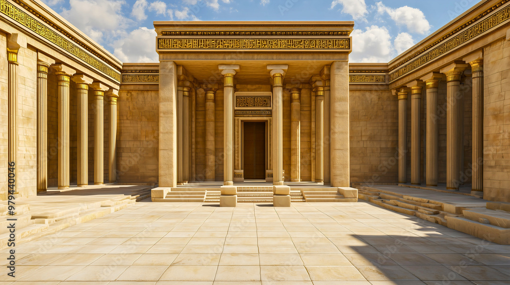 The exterior of Solomon's Temple, constructed from large stones and ...