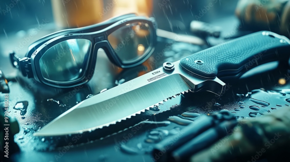 Photorealistic Gun and Knife with Dark, Dramatic Lighting – Creating ...