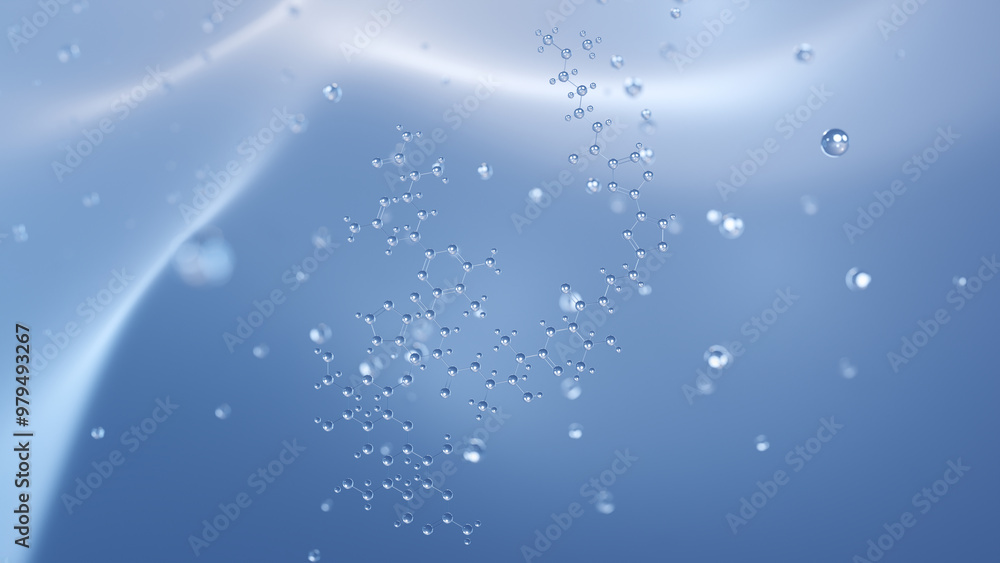 bleomycin molecular structure, 3d model molecule, antineoplastic agents ...