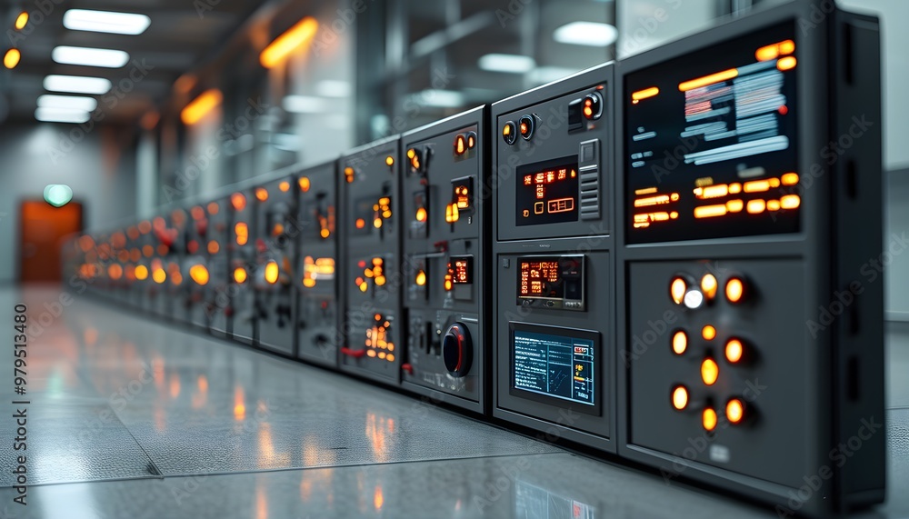 Modern Fire Alarm Control Panel Showcasing Interconnected Detectors and ...