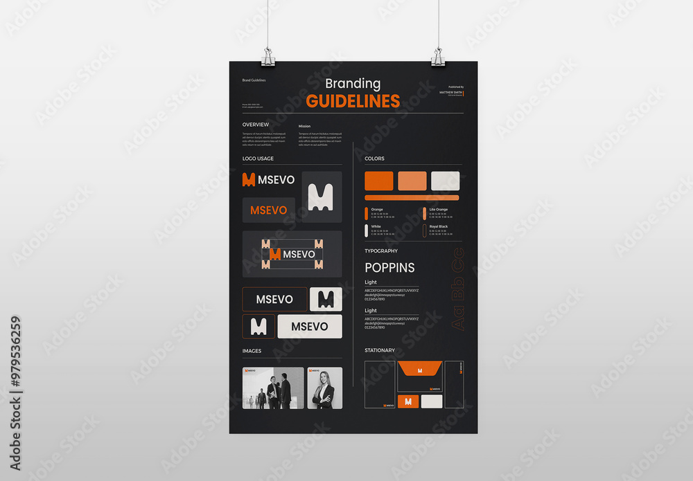 Modern Brand Guidelines Poster Template Stock Template | Adobe Stock