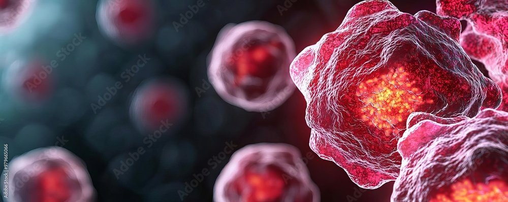 Microscopic view of cultured cells forming an organoid, vibrant ...