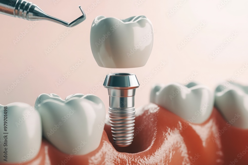 Dentist performing precise root canal treatment, removing infected pulp ...