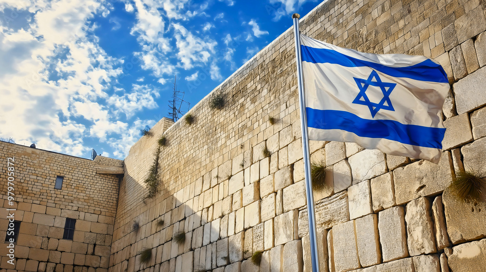 The Western Wall in Jerusalem, as a remnant of the Second Temple that ...