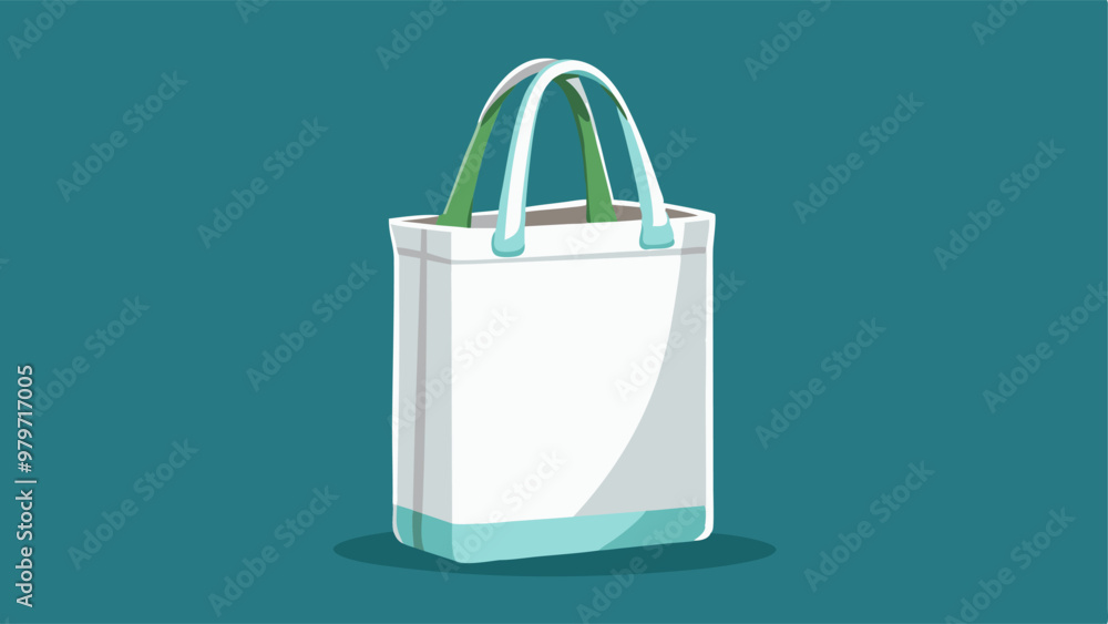 White eco tote bag mockup. Vector cotton empty template of reusable ...