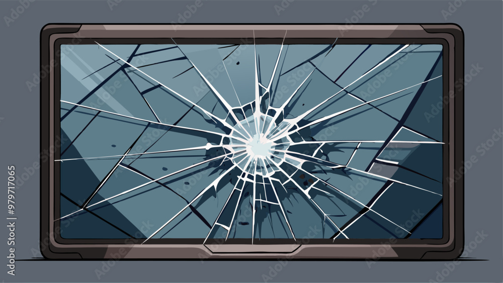 Realistic set of glass cracks isolated on transparent background ...