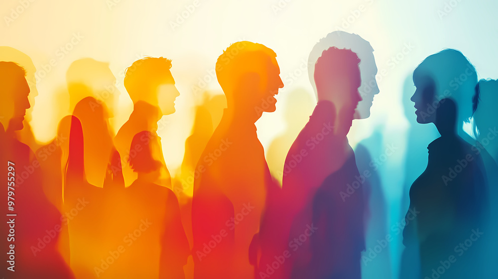 Talking crowd. people talking. dialogue between people. colored ...