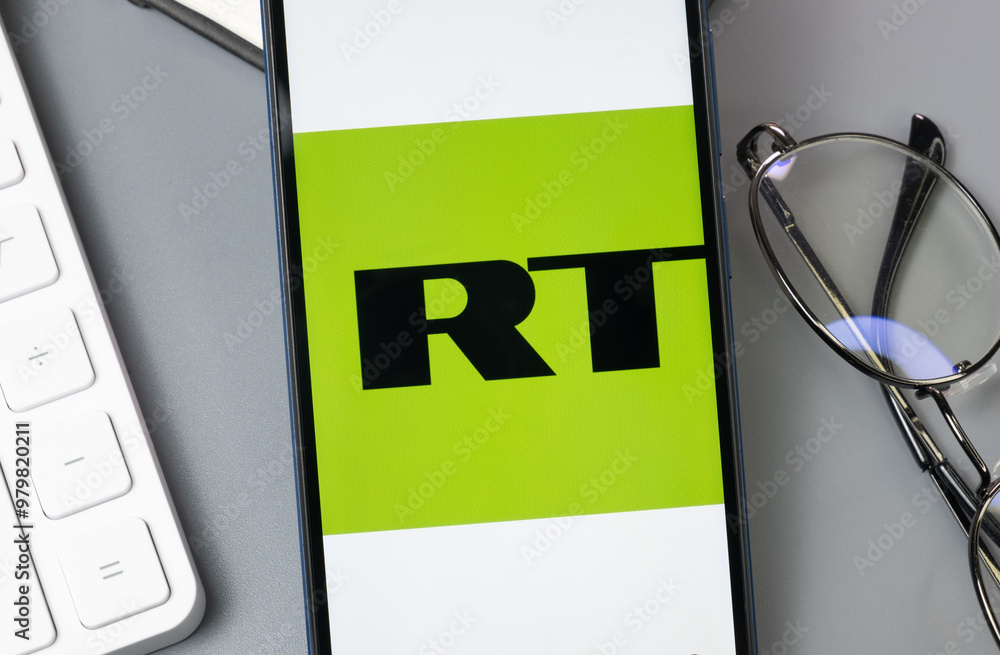 New York, USA - 30 August 2024: RT Logo on Phone Screen, Company Icon ...