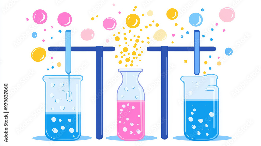 Filtration process diagram: solid-liquid mixture separation. Chemistry ...