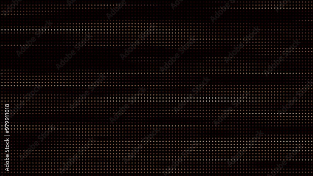 Abstract animated background with light brown dots lighting up and ...