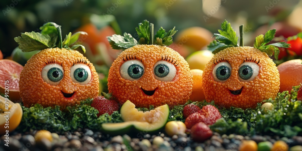 Explore a charming city where animated fruits with eyes turn mundane ...