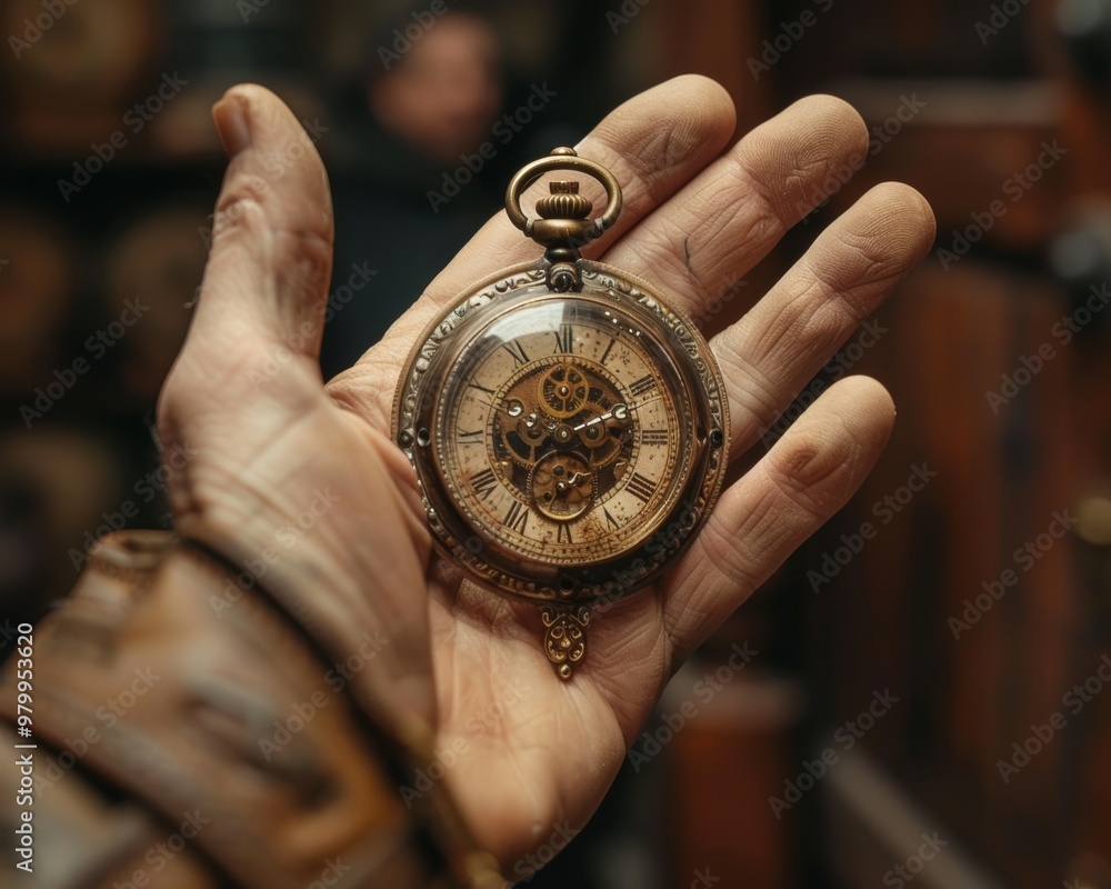 Innovative clock design integrated into the human hand for unique ...