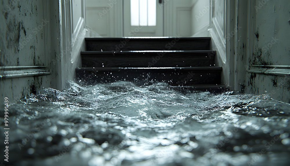 “3D Animation of an Interior Scene with Water Rising from the Floor ...