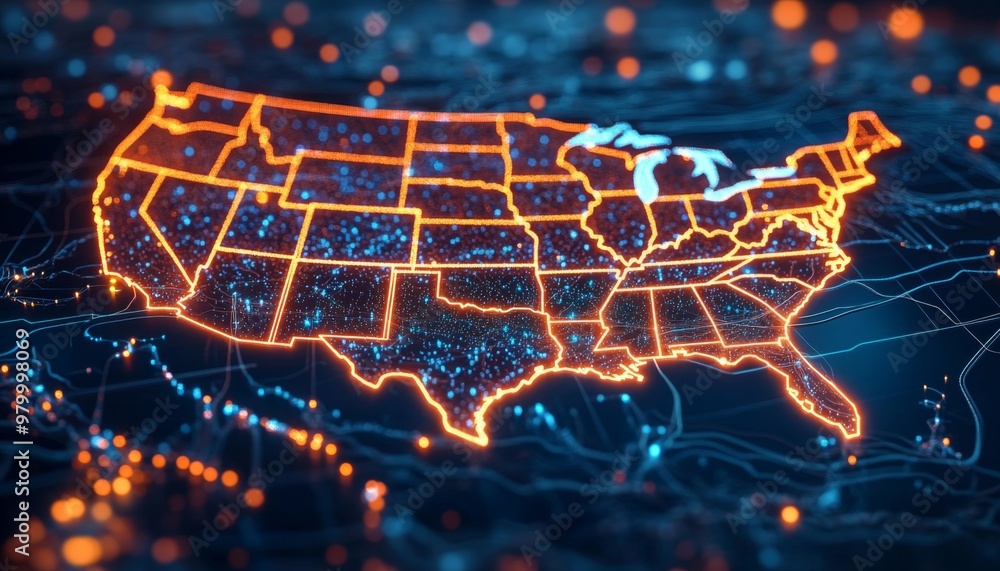Innovative AI icons represent route optimization efforts in logistics ...