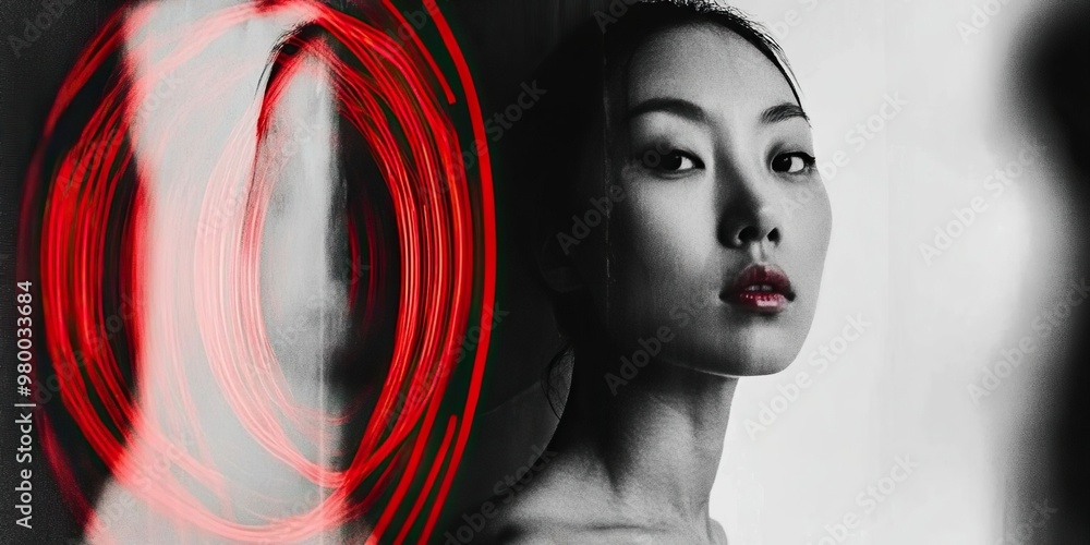 Split personality disorder. Concept of advertising mental health ...