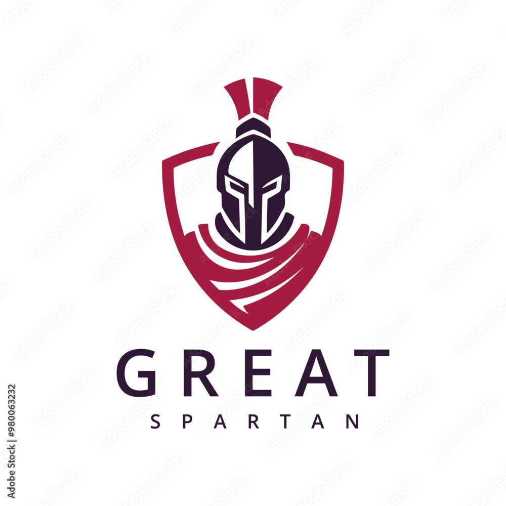 Sparta Logo, Spartan Helmet and Cloak for Greek Roman Warrior Knight ...