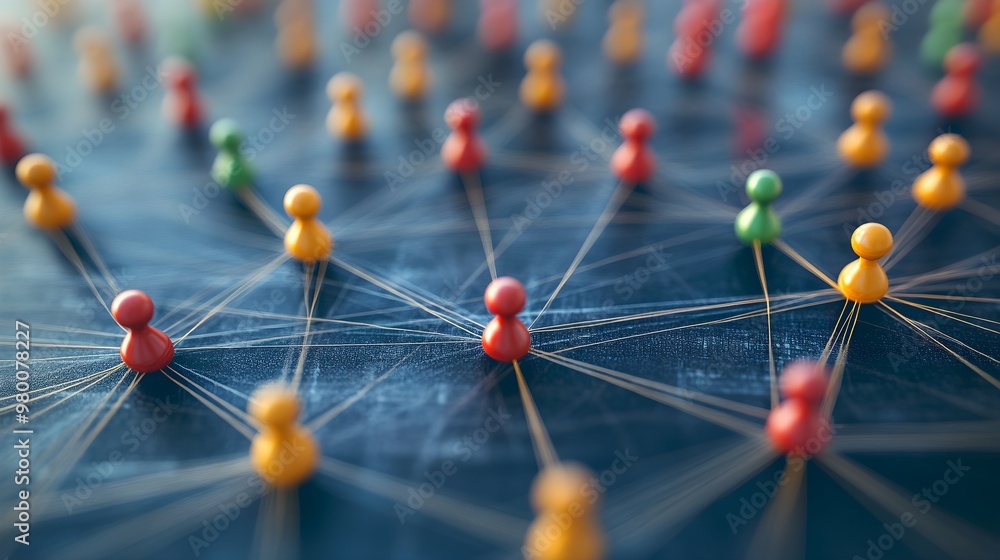 Community Connections Feature a map or network design showing the ...