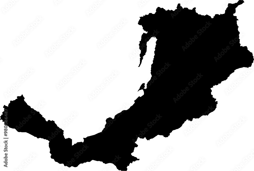 Contour map of the region of Buryat, Russia. Graphic illustration on a ...