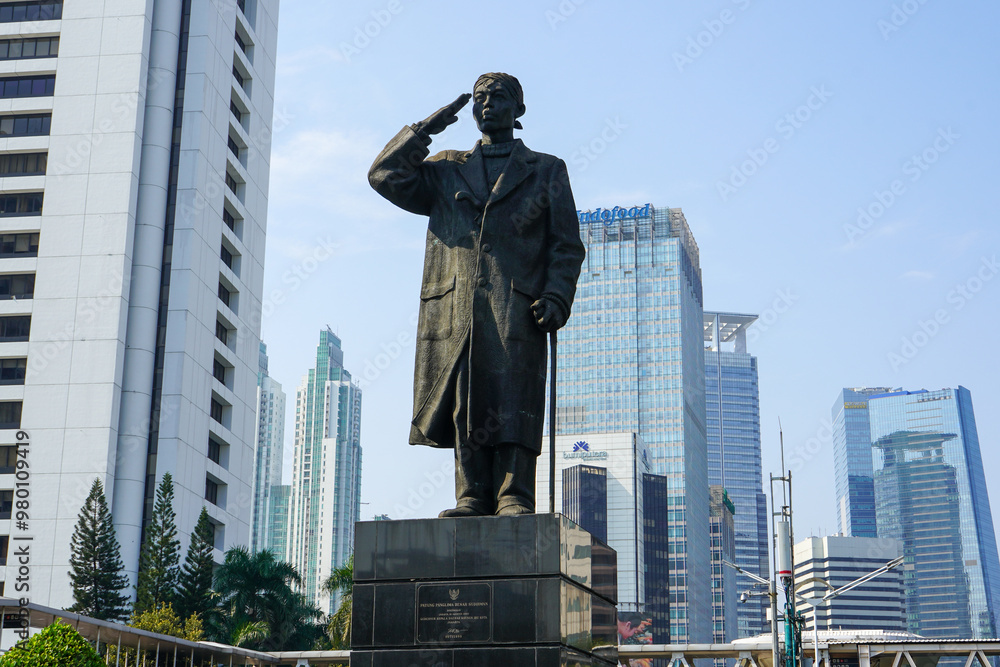 The General Sudirman statue is one of the statues in the Dukuh Atas ...