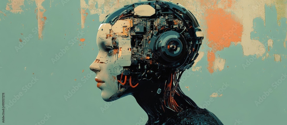 Futuristic Cyborg Portrait: Exploring the Intersection of Humanity and ...