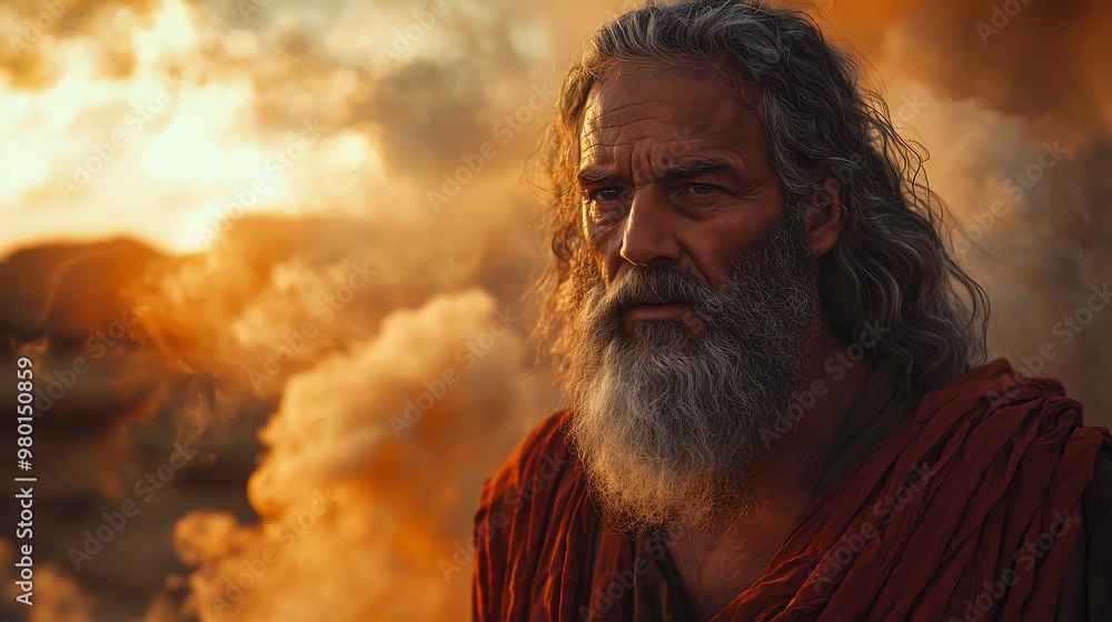 Moisés o libertador do povo de Israel no deserto, foto ilustrativa do ...